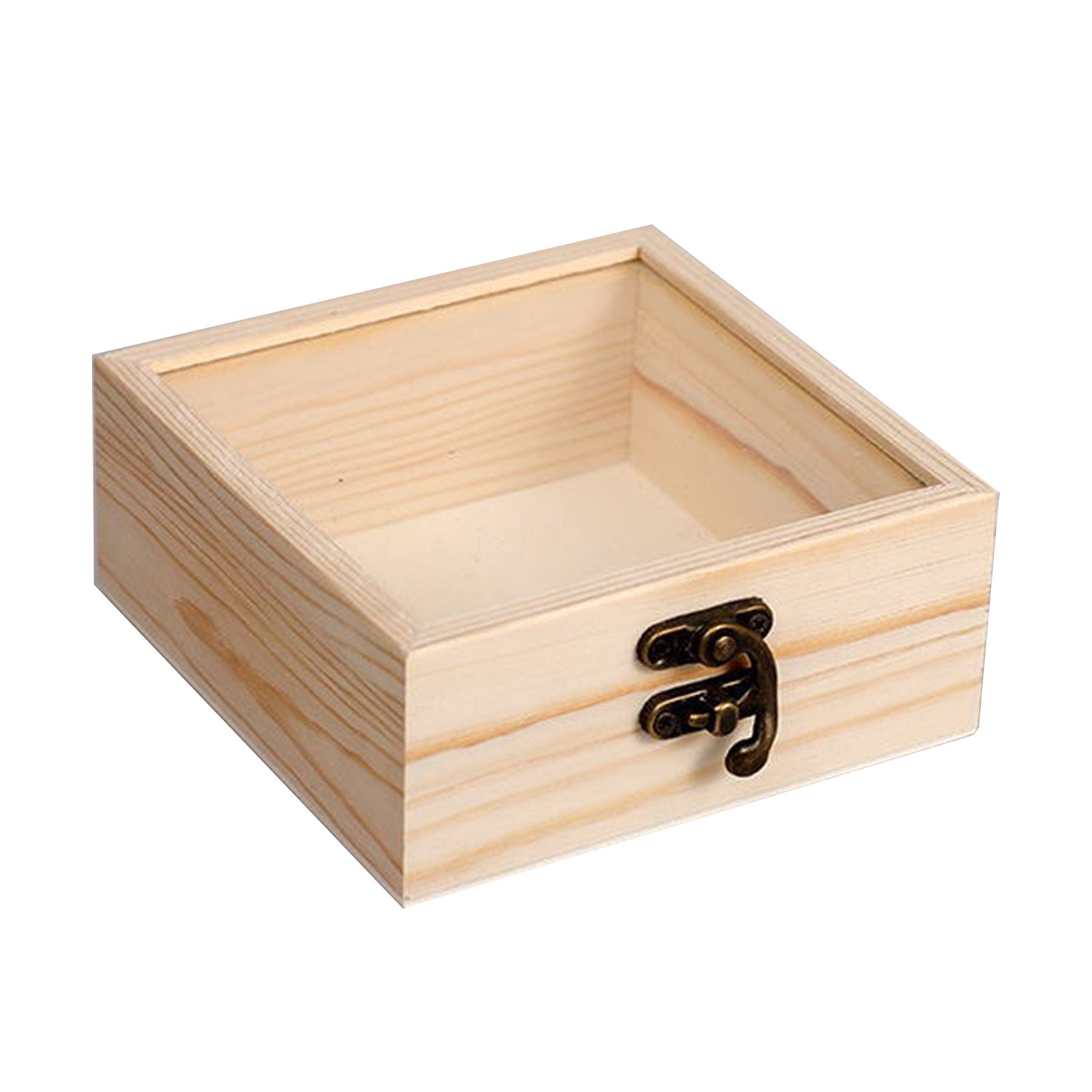 Lockable Decorative Wooden Storage Box Craft Souvenir DIY Organizer ...