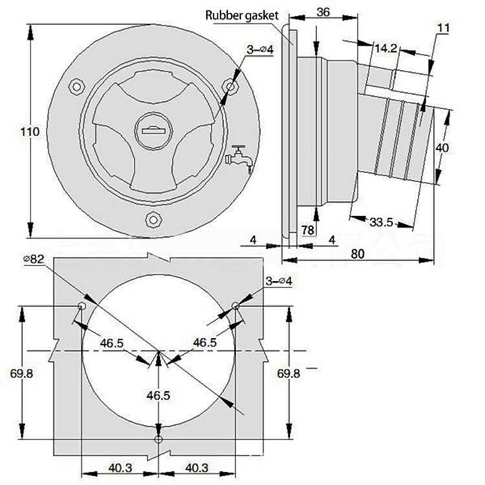 Lockable Filler Neck for Water Tanks Caravan Fresh Water Fill Hatch ...