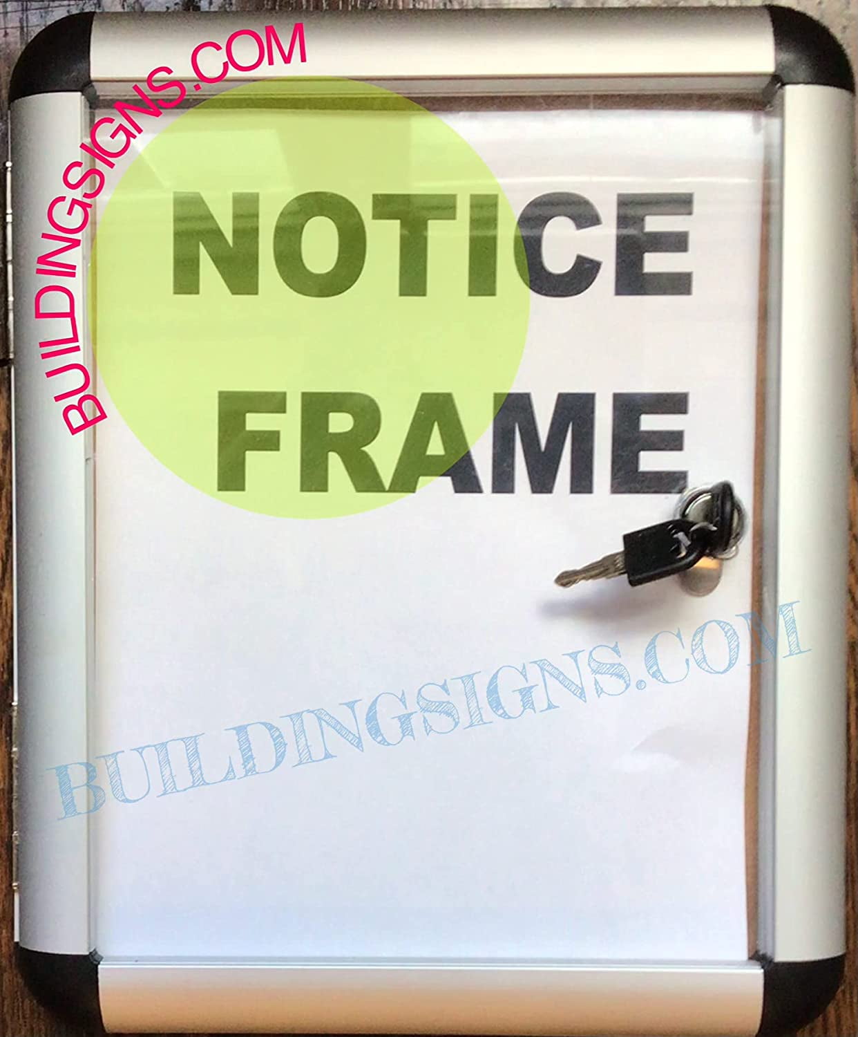 Lockable Frame 8.5x11 (with Key, for 8.5x11, Heavy Duty-Commercial use ...