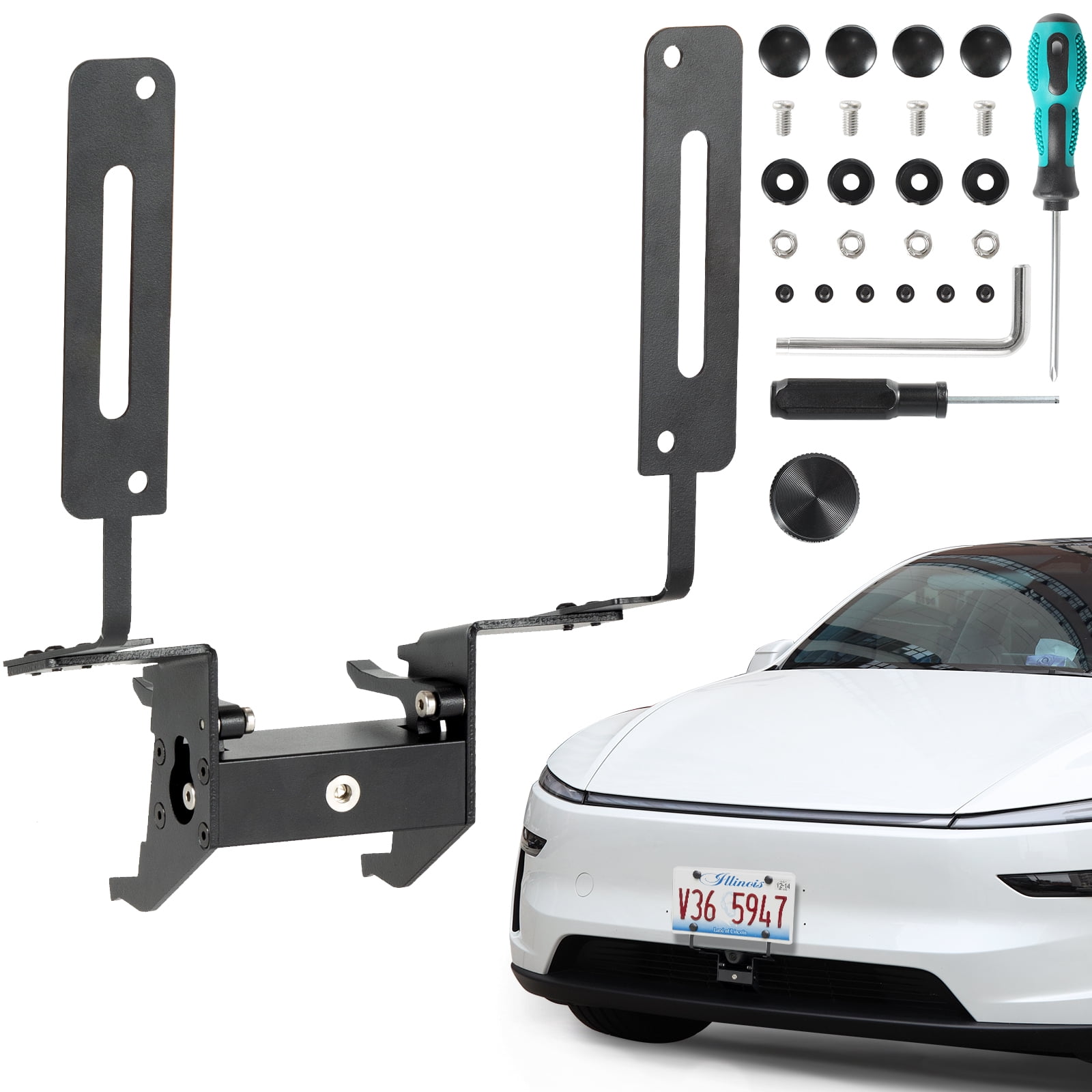 Lockable Front License Plate Holder for Tesla Model Y Juniper 2025 ...