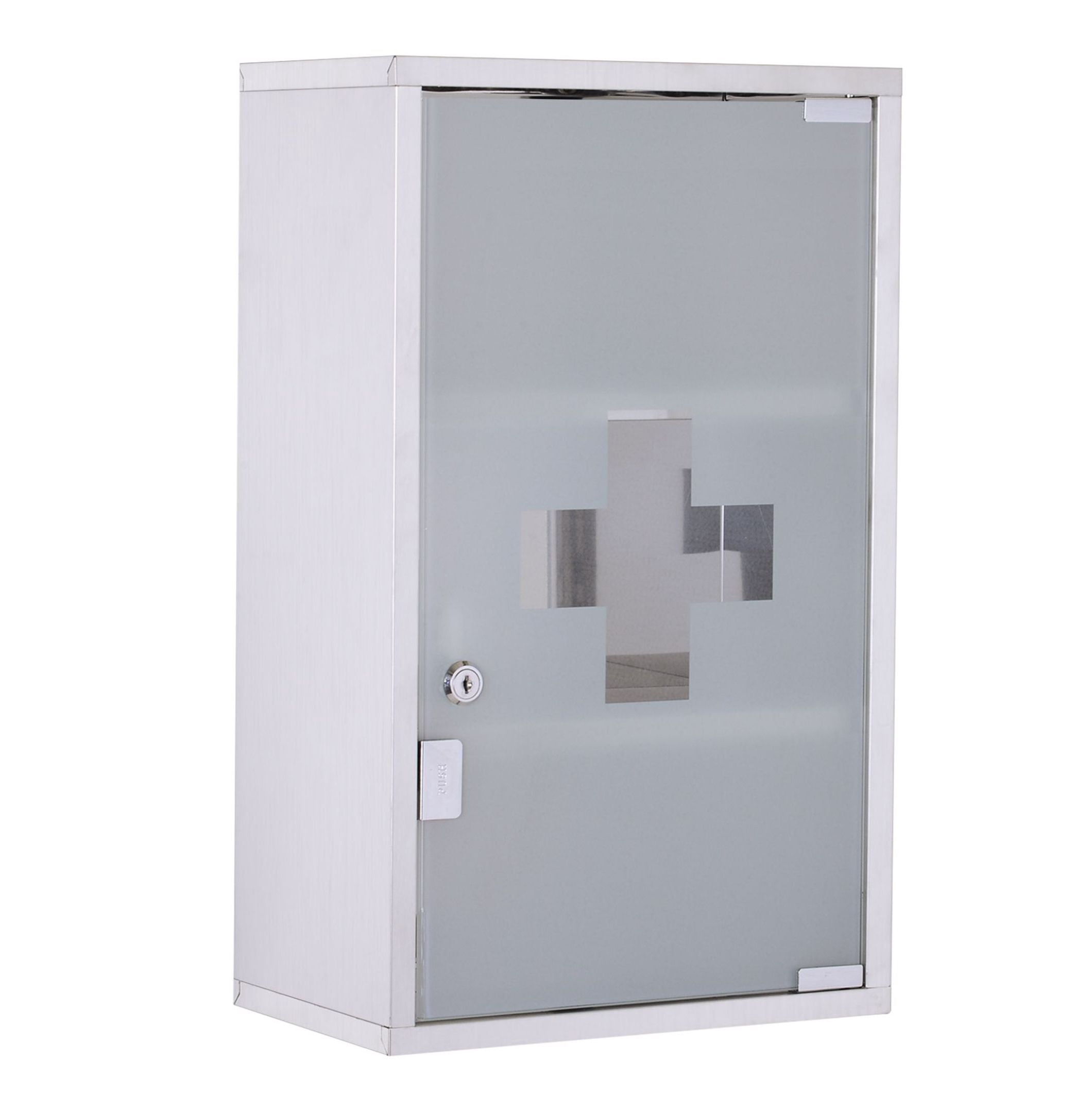 Lockable Medicine Cabinet, Stainless Steel, 12x20, 3 Tier Bathroom ...