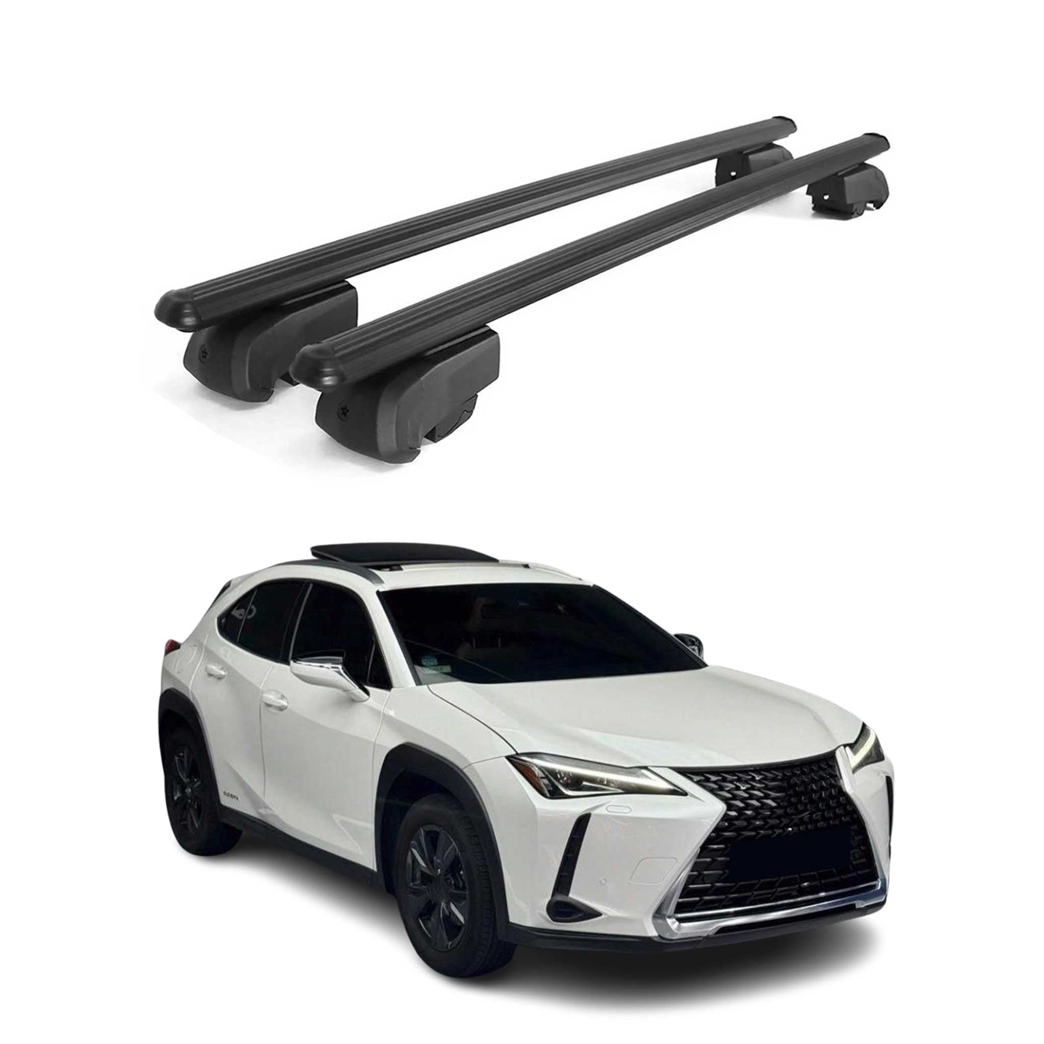 Lockable Roof Rack Cross Bars Carrier for Lexus UX200 UX250h 2019-2026 ...