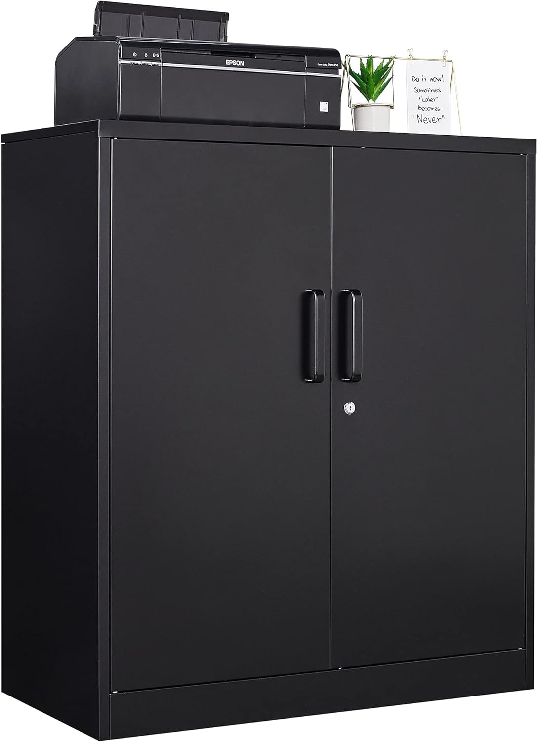 Lockable Steel Office Cabinet, Metal Storage Cabinets with Locking ...