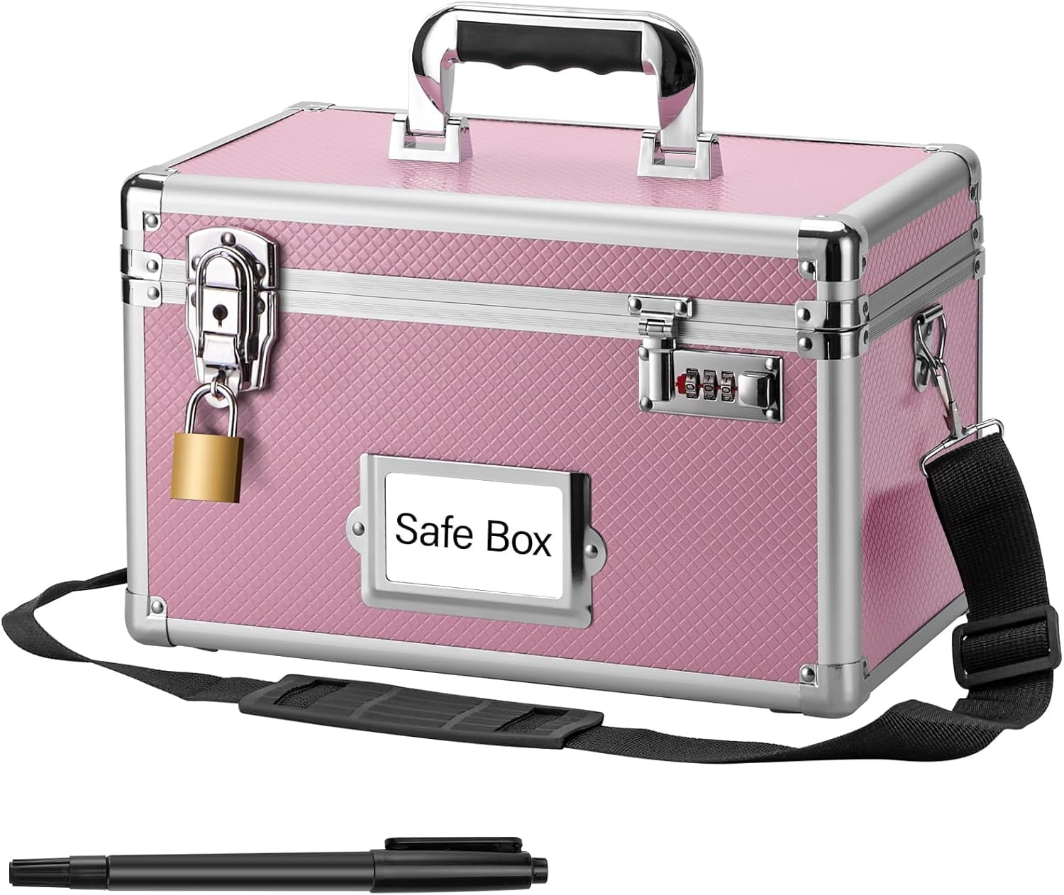 Lockable Storage Box with Combination & Key Lock – Large Lock Box with ...