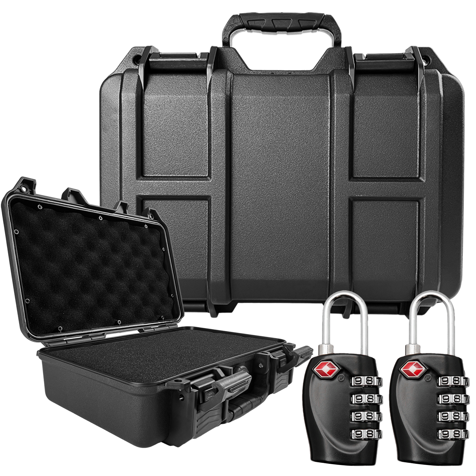 Lockable Travel Case with 2 TSA Locks Included 12.6 x 9.41 x 4.43 ...