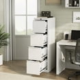 Lockable Vertical 4-Drawer Metal Cabinet, Multi-Size Storage for A4/F4 ...