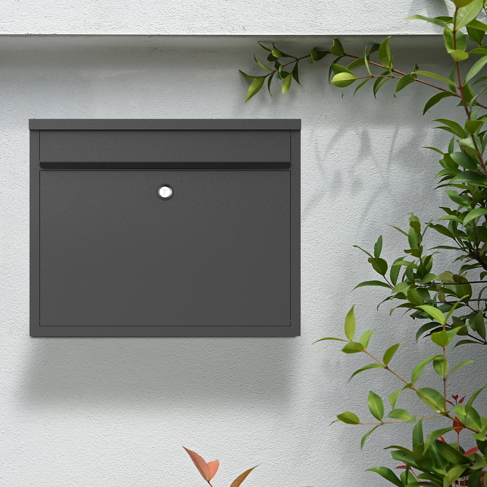 Lockable Wall Mounted Mailbox with 2 Keys For House, Large Capacity ...