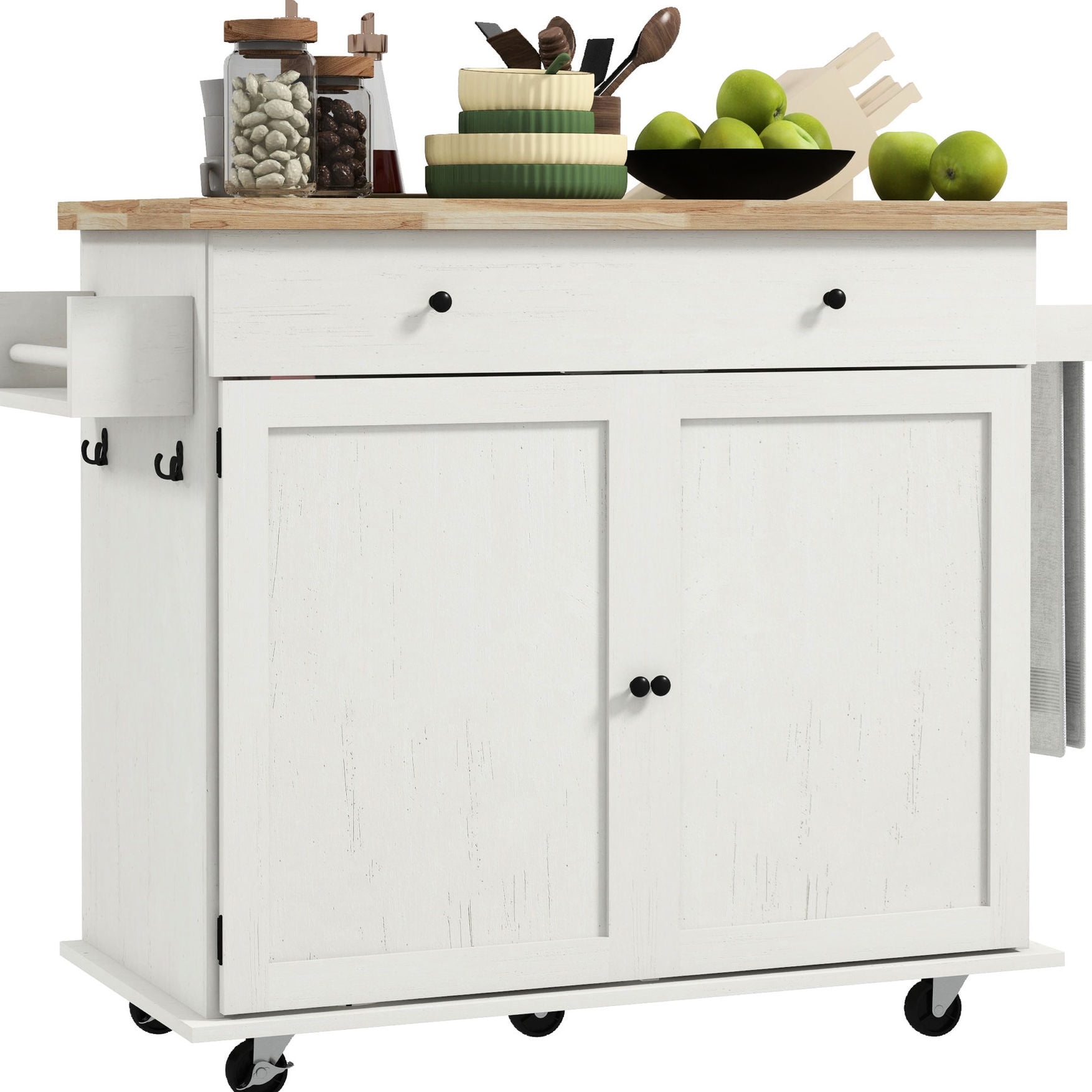 Lockable Wheels / Kitchen Island Movement / Secure Positioning ...