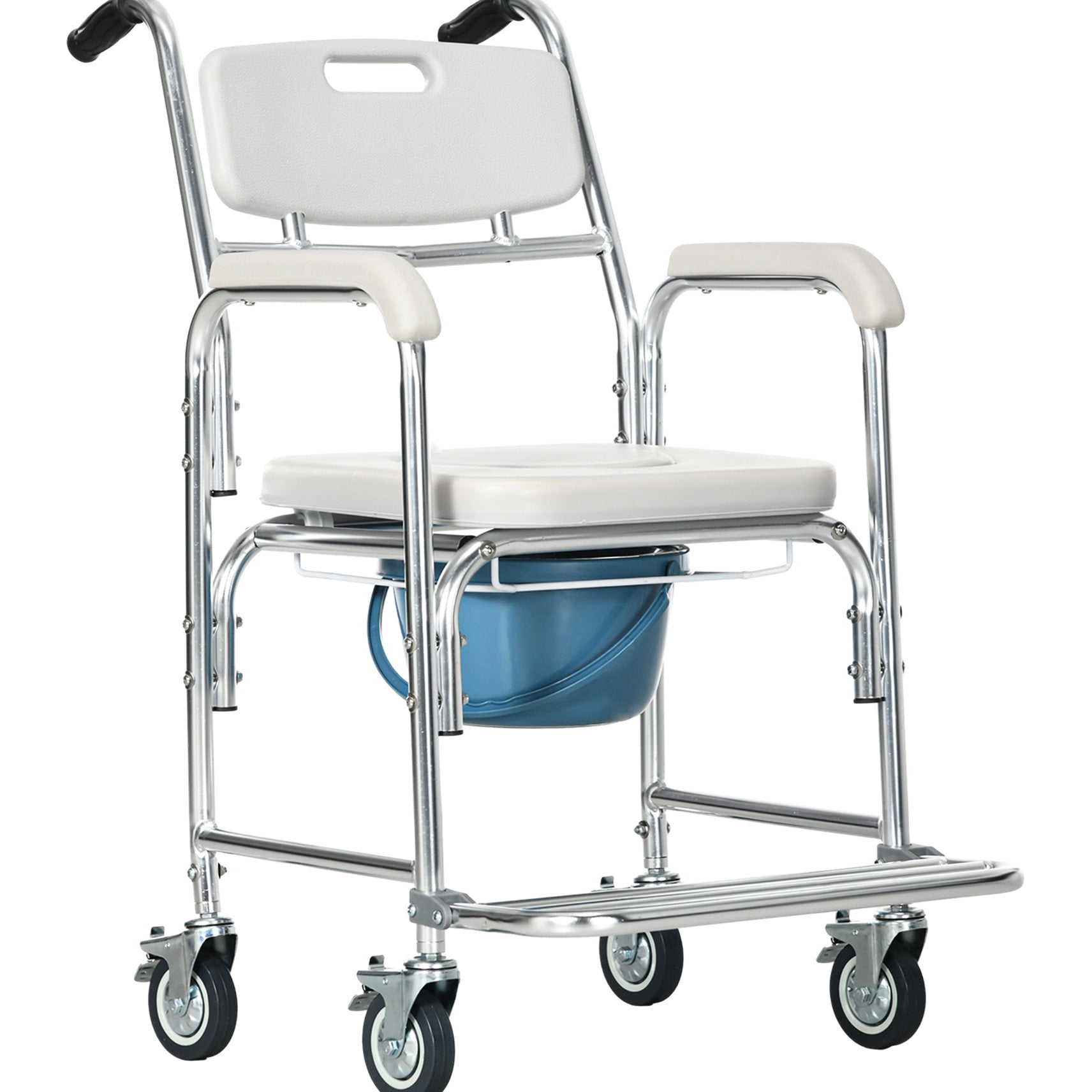 Lockable Wheels for Safety - 3 - in - 1 Commode for Secure Showering ...