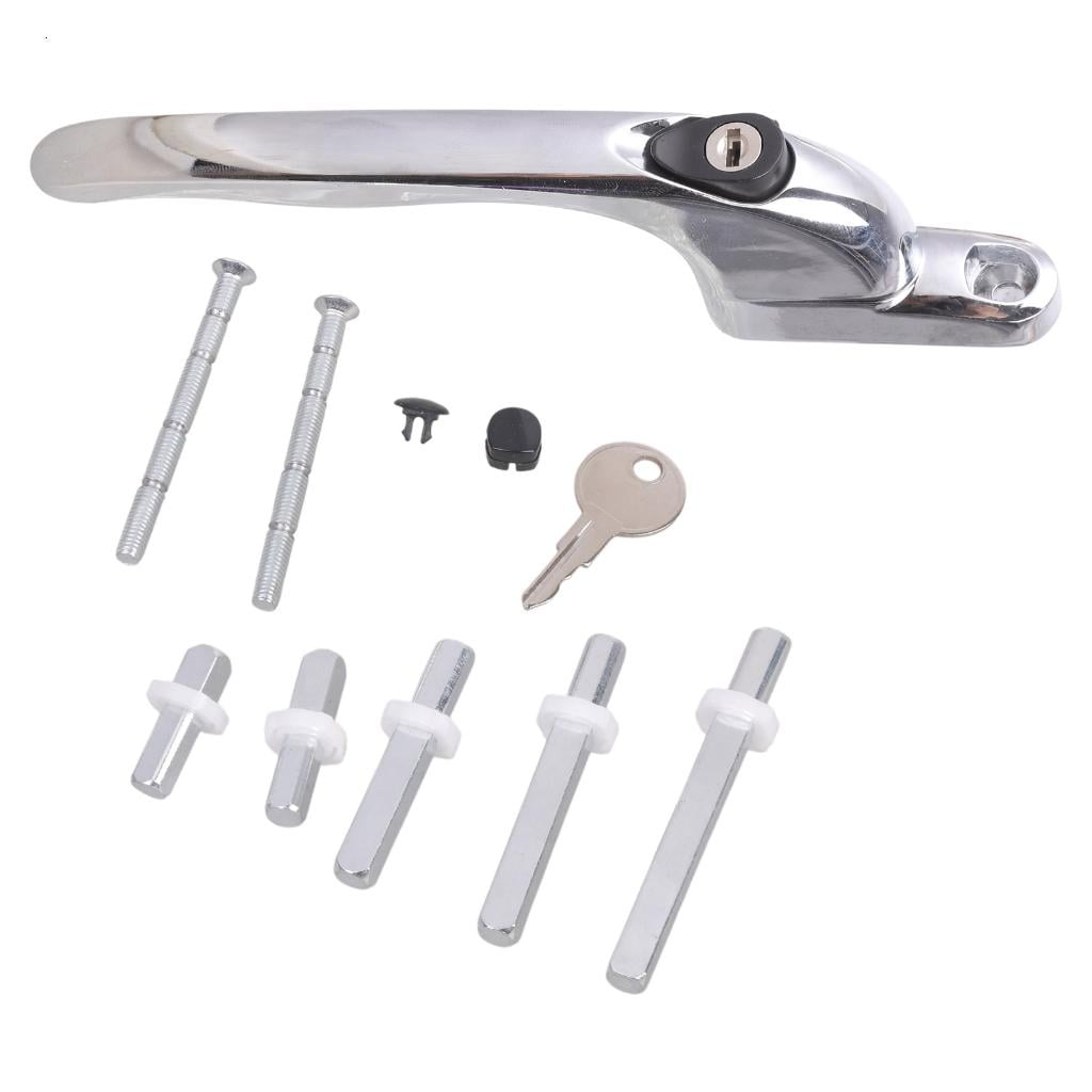 Lockable Window Handle With Key & Screws Shed Door Handle Lock Enduring ...