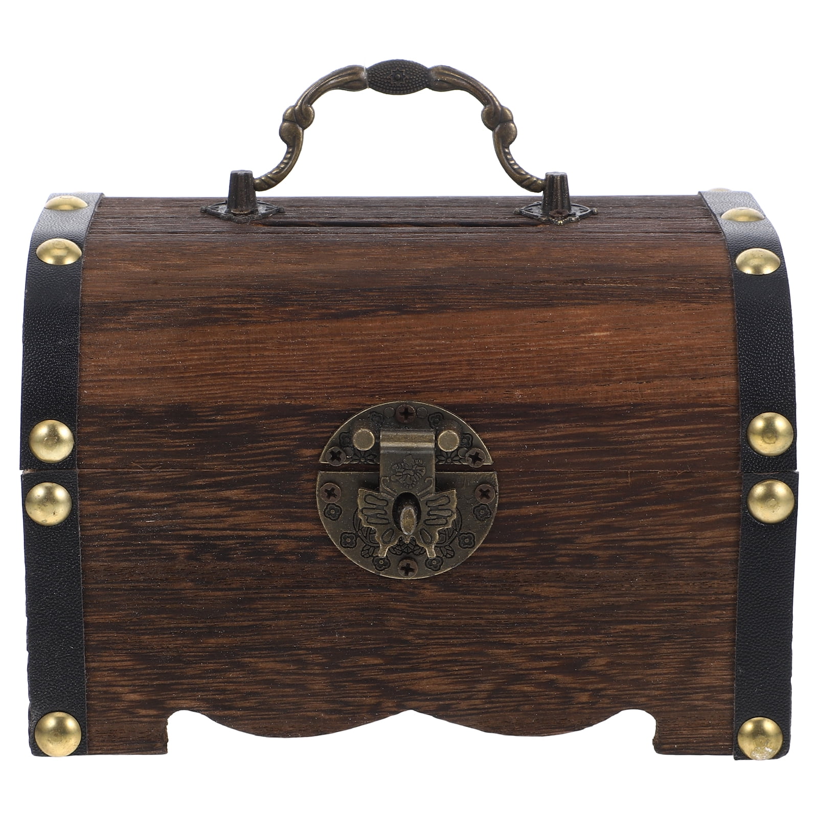 Lockable Wooden Treasure Chest with Reliable Lock for Secure Storage of ...