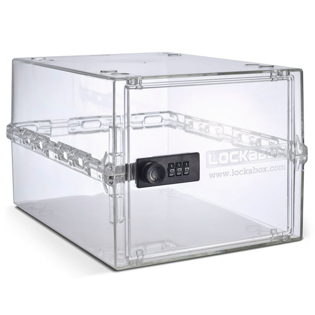 Lockabox One™ Compact Hygienic Combination Lockbox Safe Box (Crystal ...