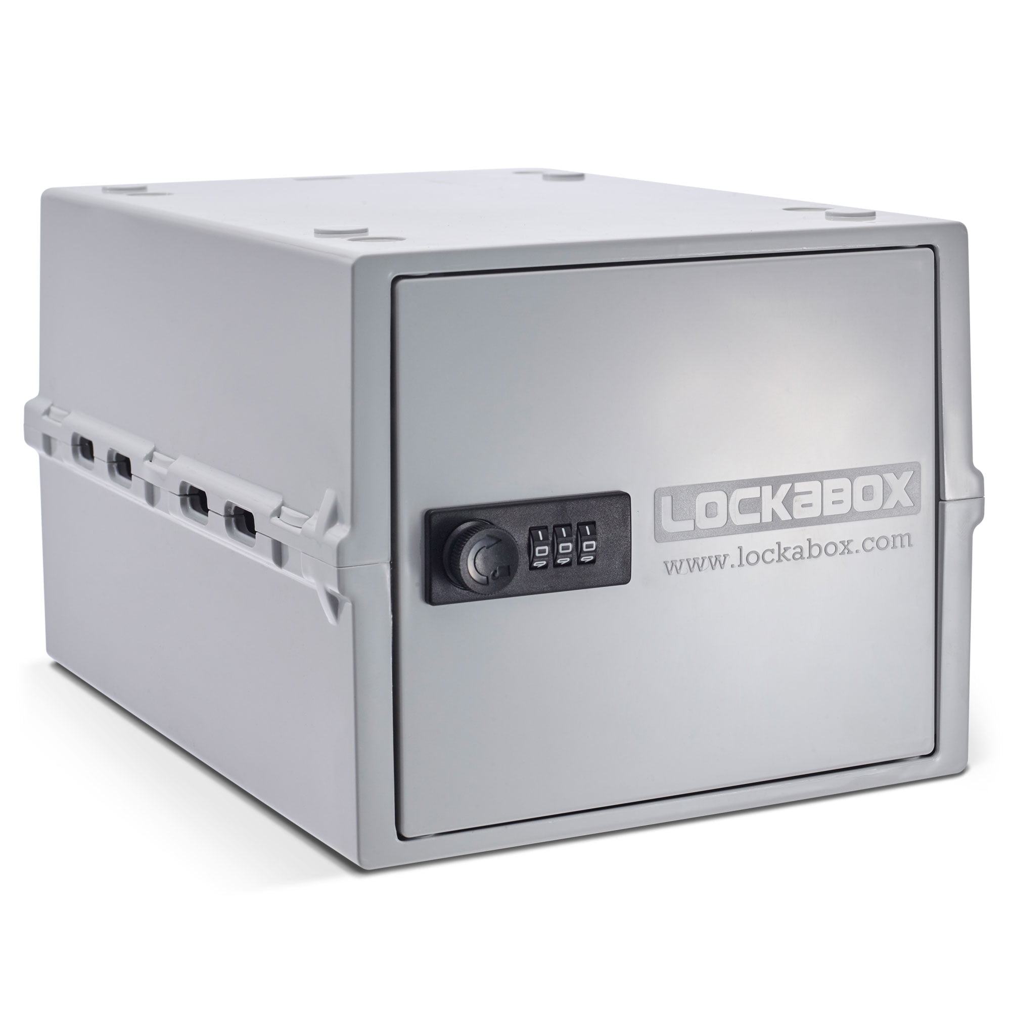 Lockabox One™ Compact Hygienic Combination Lockbox Safe Box (Opal White ...