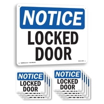 For Main Entrance And Deliveries Use Back Door OSHA Notice Rigid ...
