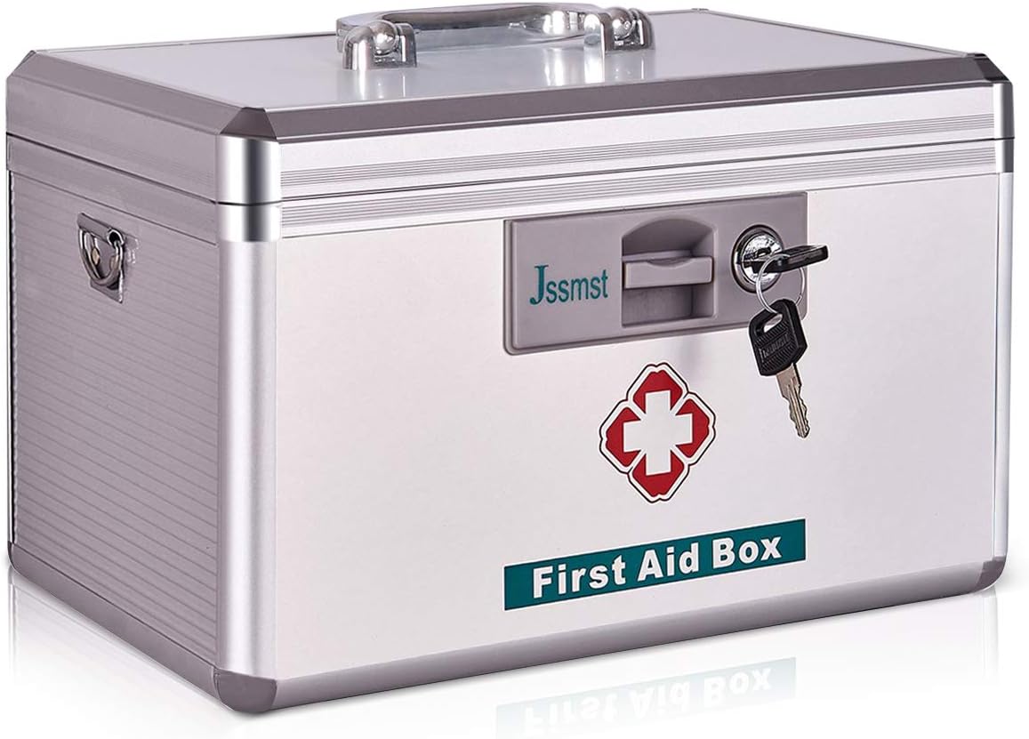 Locked Medicine Box with Key, Lockable Storage Box for Medication ...