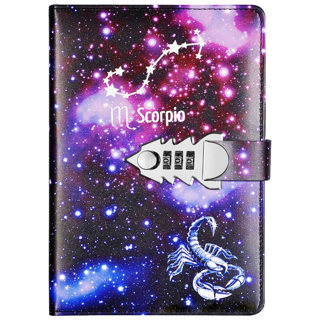 Locked Writing Journal with Combination Locks Diary Constellation ...