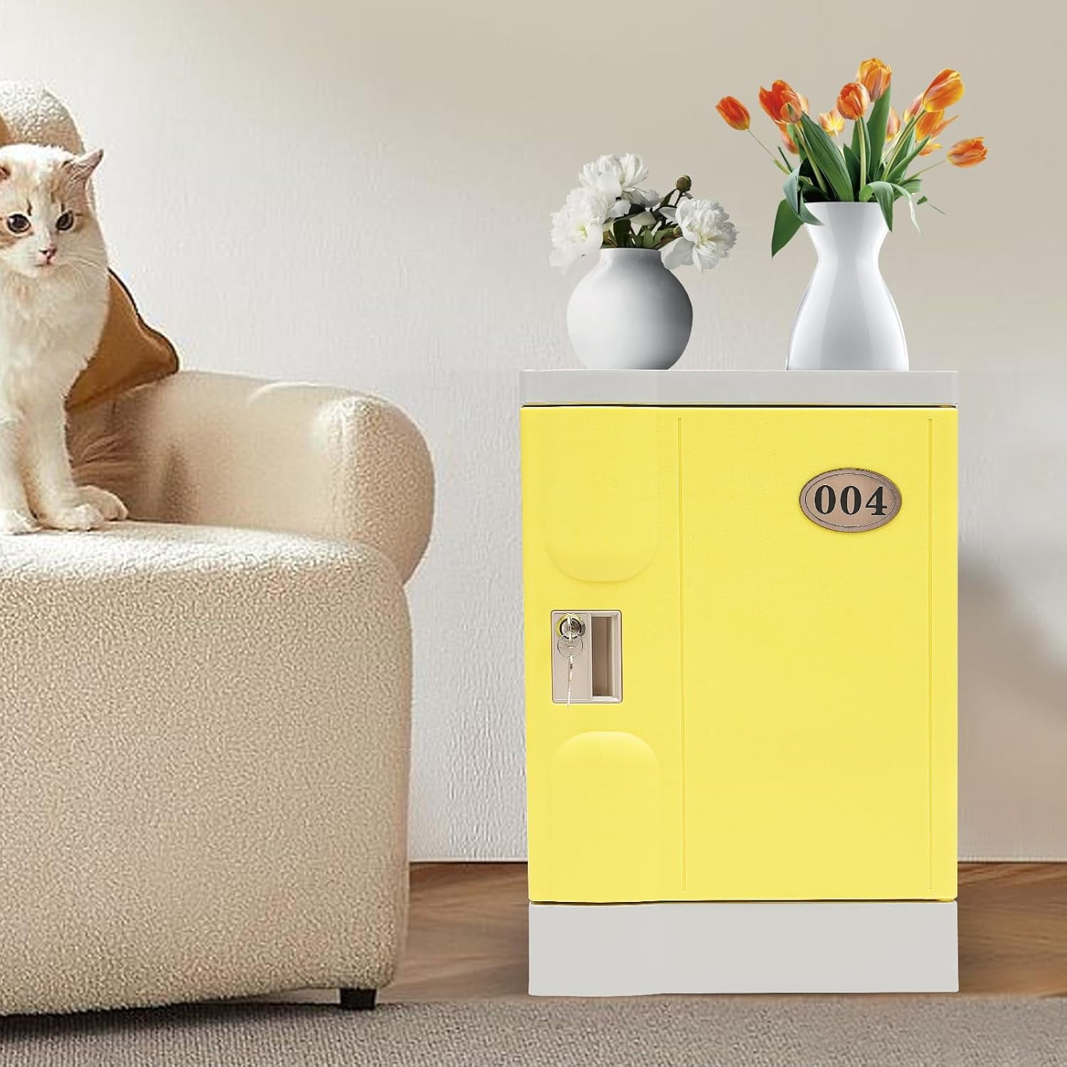 Locker, 19" Lockable Storage Cabinet with Keys, Great for Kids, Home ...