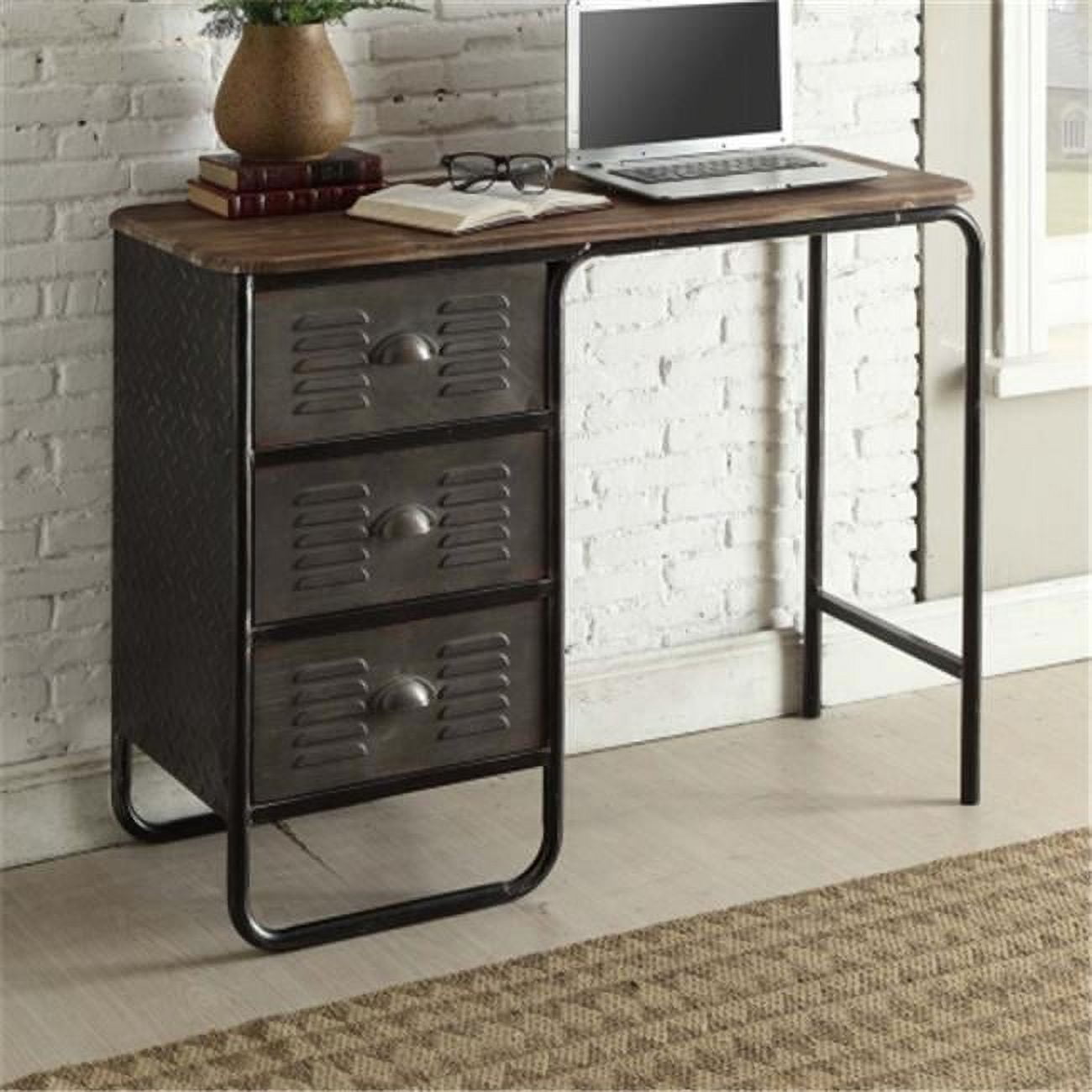 Locker Collection Desk, Black & Grey - Walmart.com