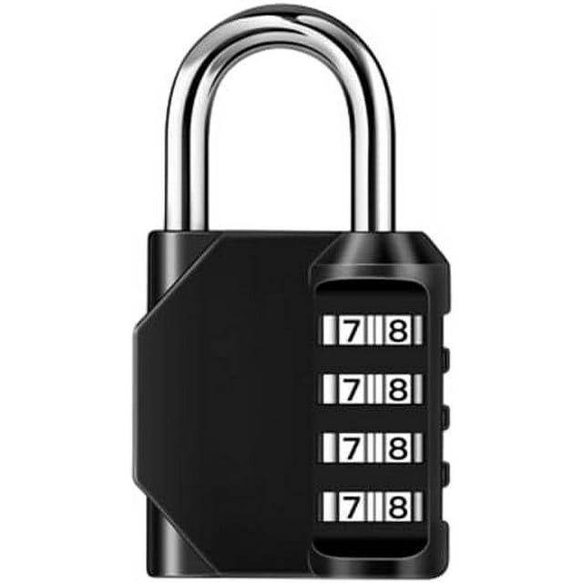 Locker Lock, 4-Digit Gym Lock Sturdy & Durable, Combo Lock Easy to Set ...