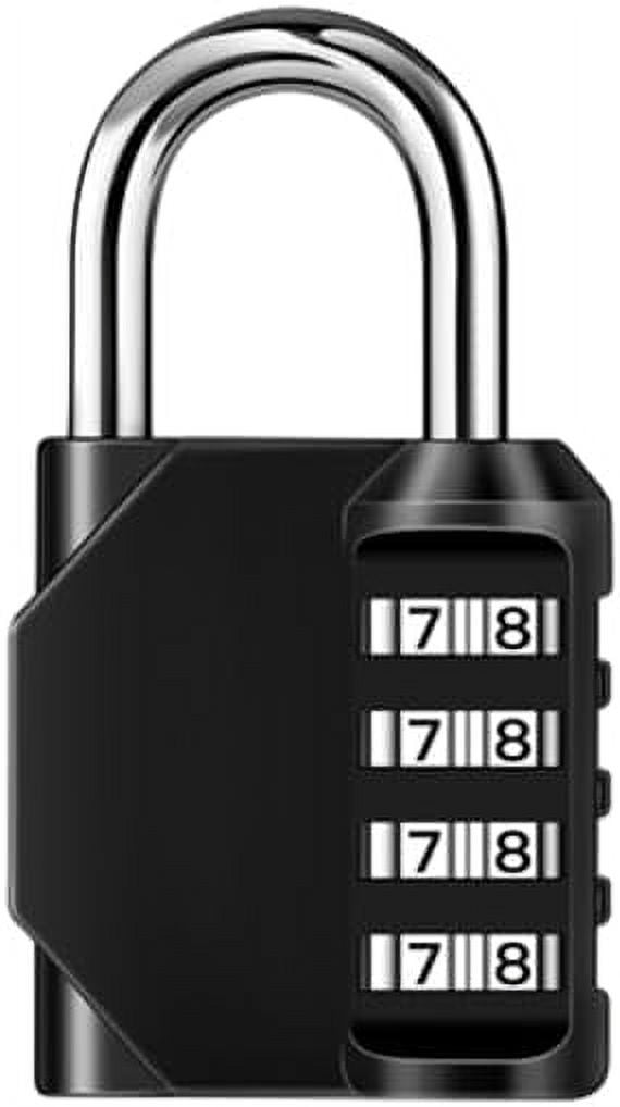 Locker Lock, 4-Digit Gym Lock Sturdy & Durable, Combo Lock Easy to Set ...