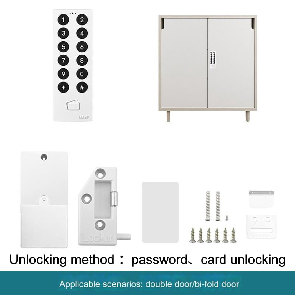 Locker Lock Pad Lock Drawer Lockpassword/Card Sensing Cabinet Drawer ...