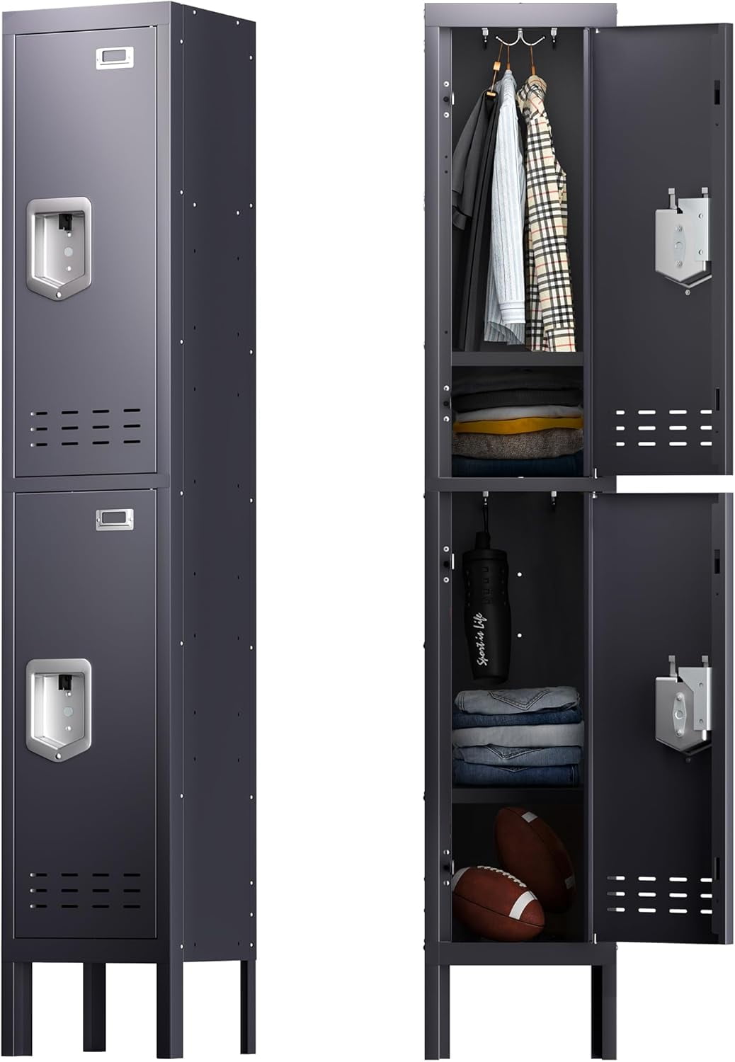 Locker Metal Storage Cabinet, Steel Office Storage Lockable Lockers for ...