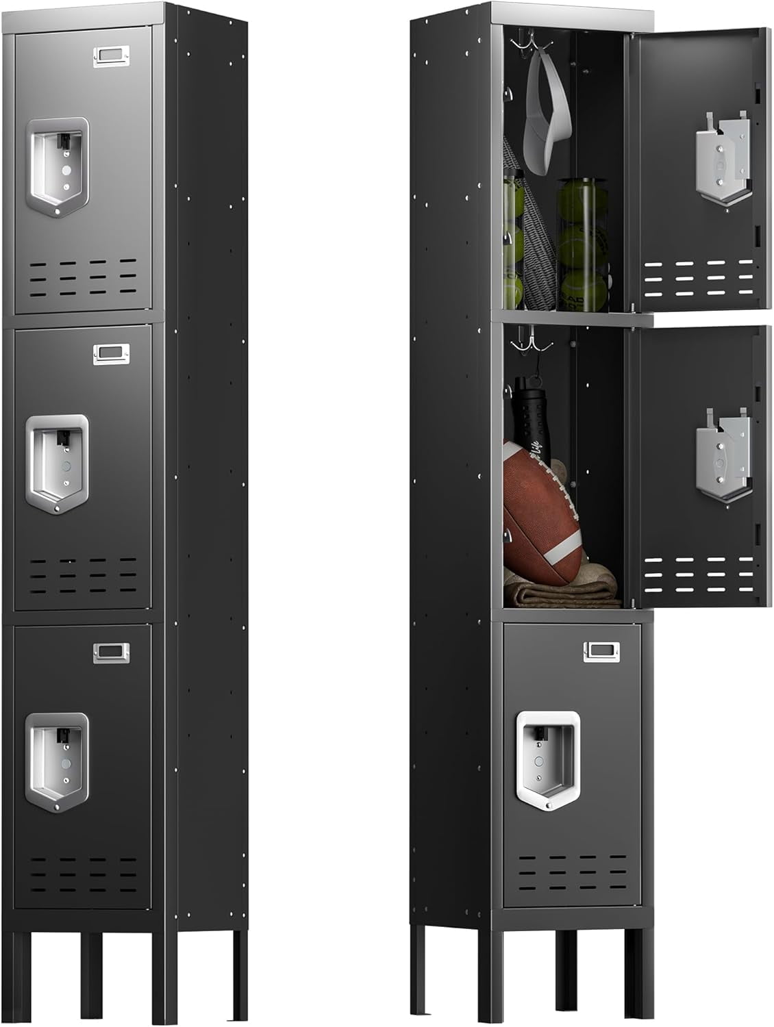 Locker Metal Storage Cabinet, Steel Office Storage Lockable Lockers for ...