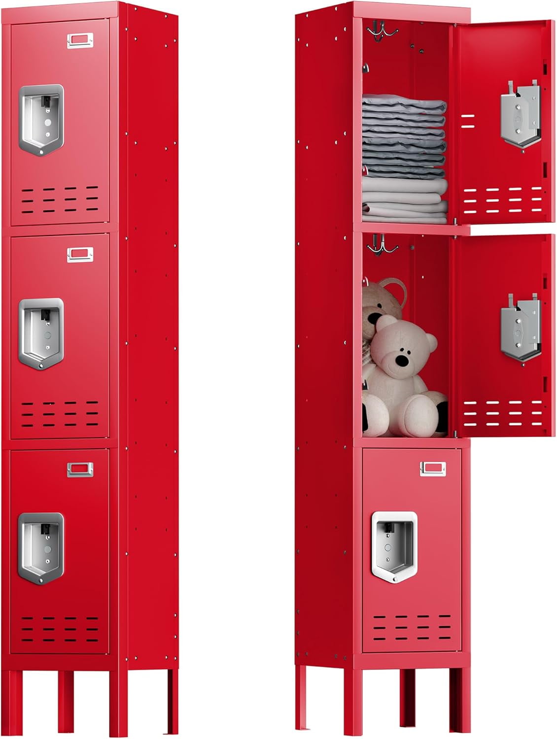 Locker Metal Storage Cabinet, Steel Office Storage Lockable Lockers for ...