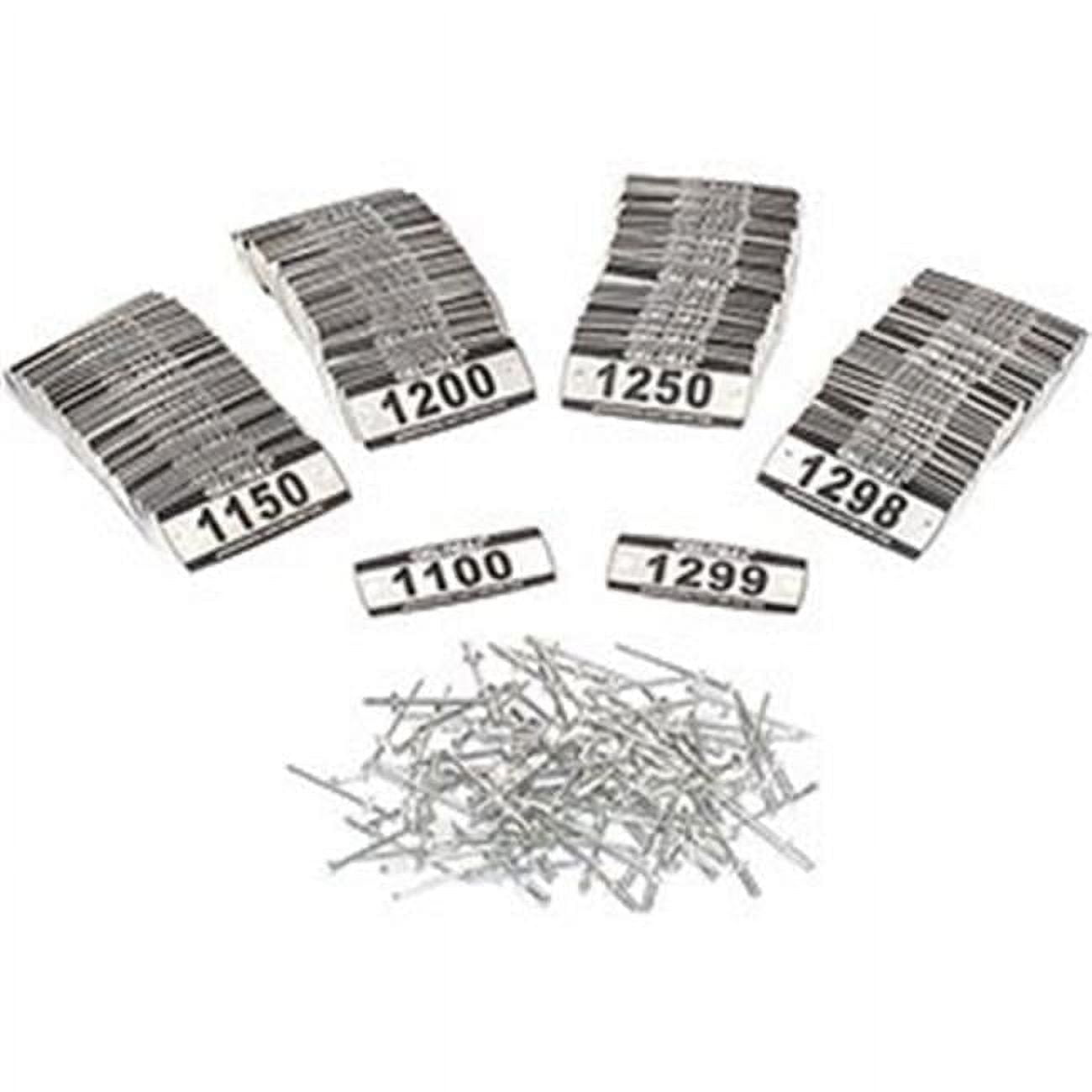 Locker Number Plate Kit - Numbered 1100-1299 - Pack of 200 - Walmart.com