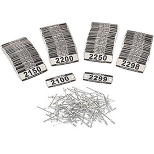 Locker Number Plate Kit - Numbered 2100-2299 - Pack of 200 - Walmart.com
