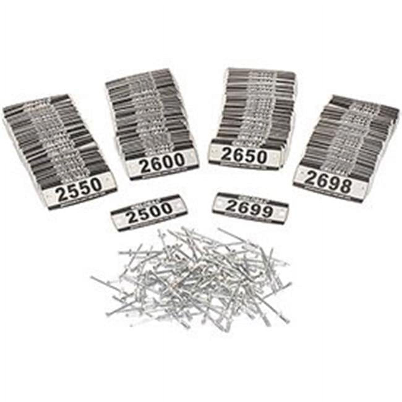 Locker Number Plate Kit - Numbered 2500-2699 - Pack of 200 - Walmart.com
