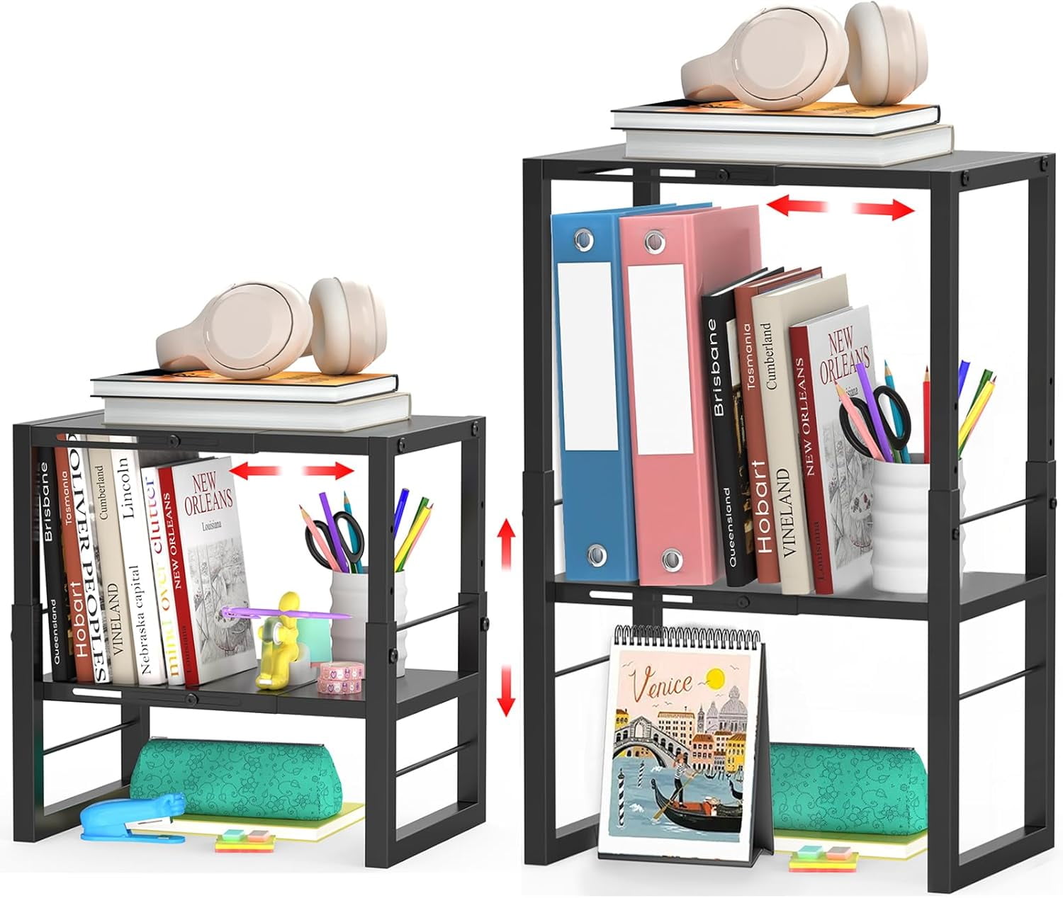 Locker Organizer Shelf, Metal Adjustable Width and Height, Ideal Locker ...