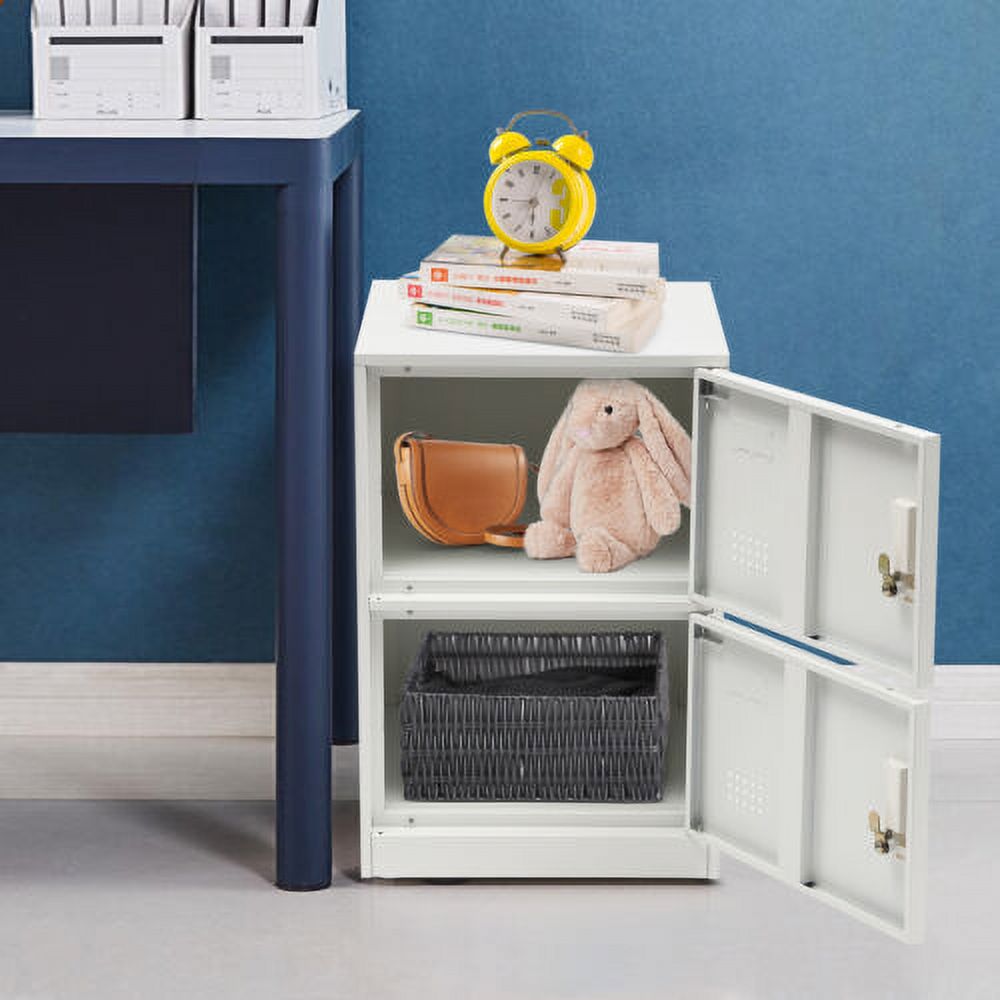 Locker Steel Storage Cabinet W/ 2 Doors+4 Keys for Documents Jewelry ...