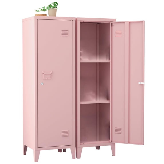 Locker Storage Cabinet for Employees, Locking Metal Office Storage ...