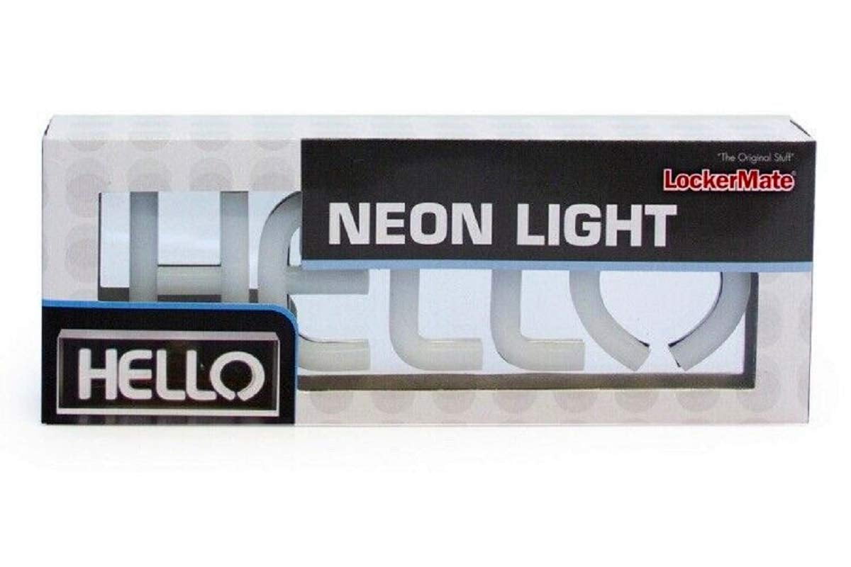 LockerMate Battery Powered Portable Neon School Locker Light Hello ...
