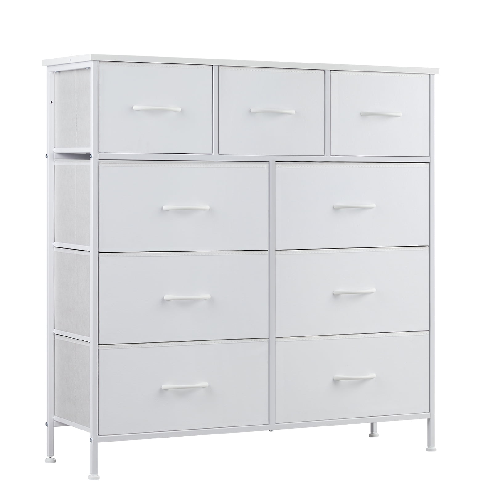 Lockers for Bedroom with 9 Fabric Drawers, Tall Chest Organizer Units ...
