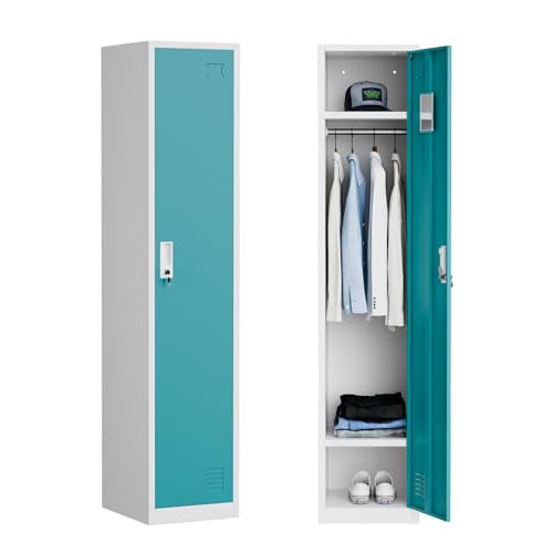 Lockers for Employees, 1 Door Metal Locker Storage Cabinet with Keys ...