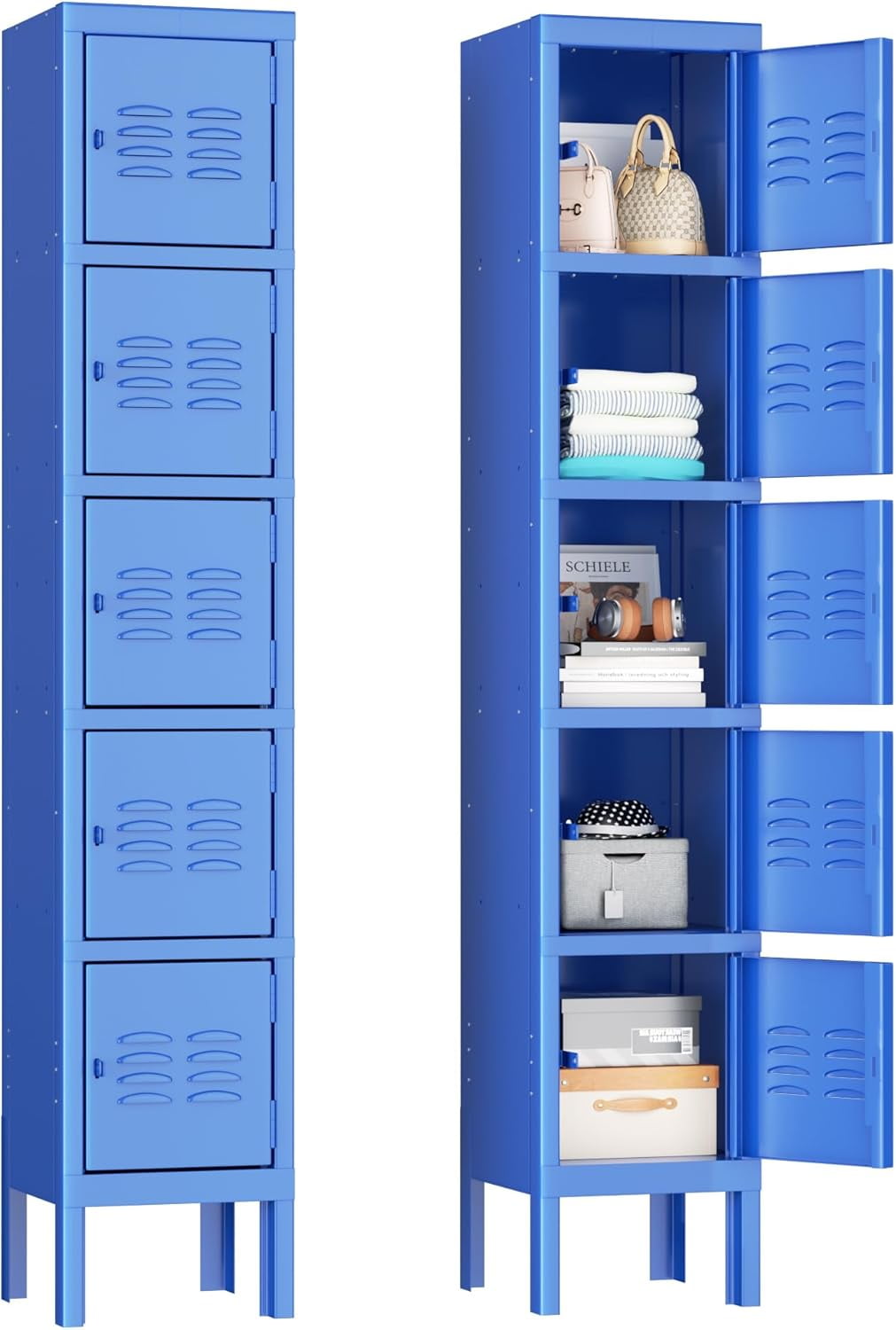 Lockers for Employees, Blue Lockers with Lockable Doors, Sports Locker ...
