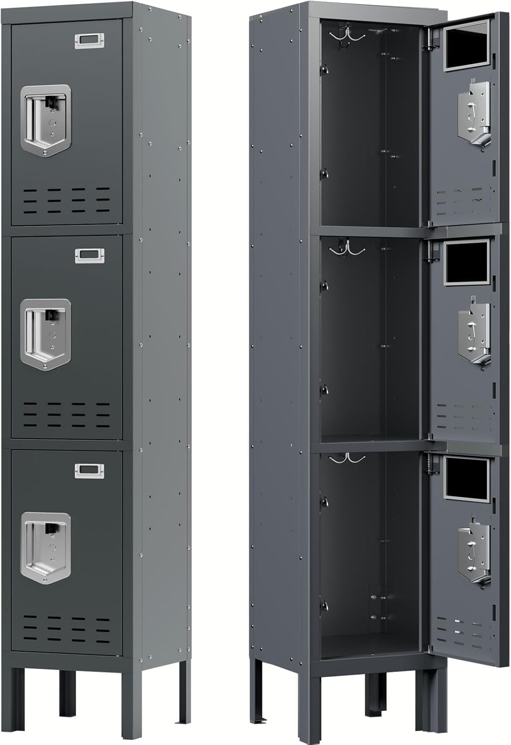 Lockers,Metal Locker, Lockers for Employees,Storage Locker with 3 Doors ...