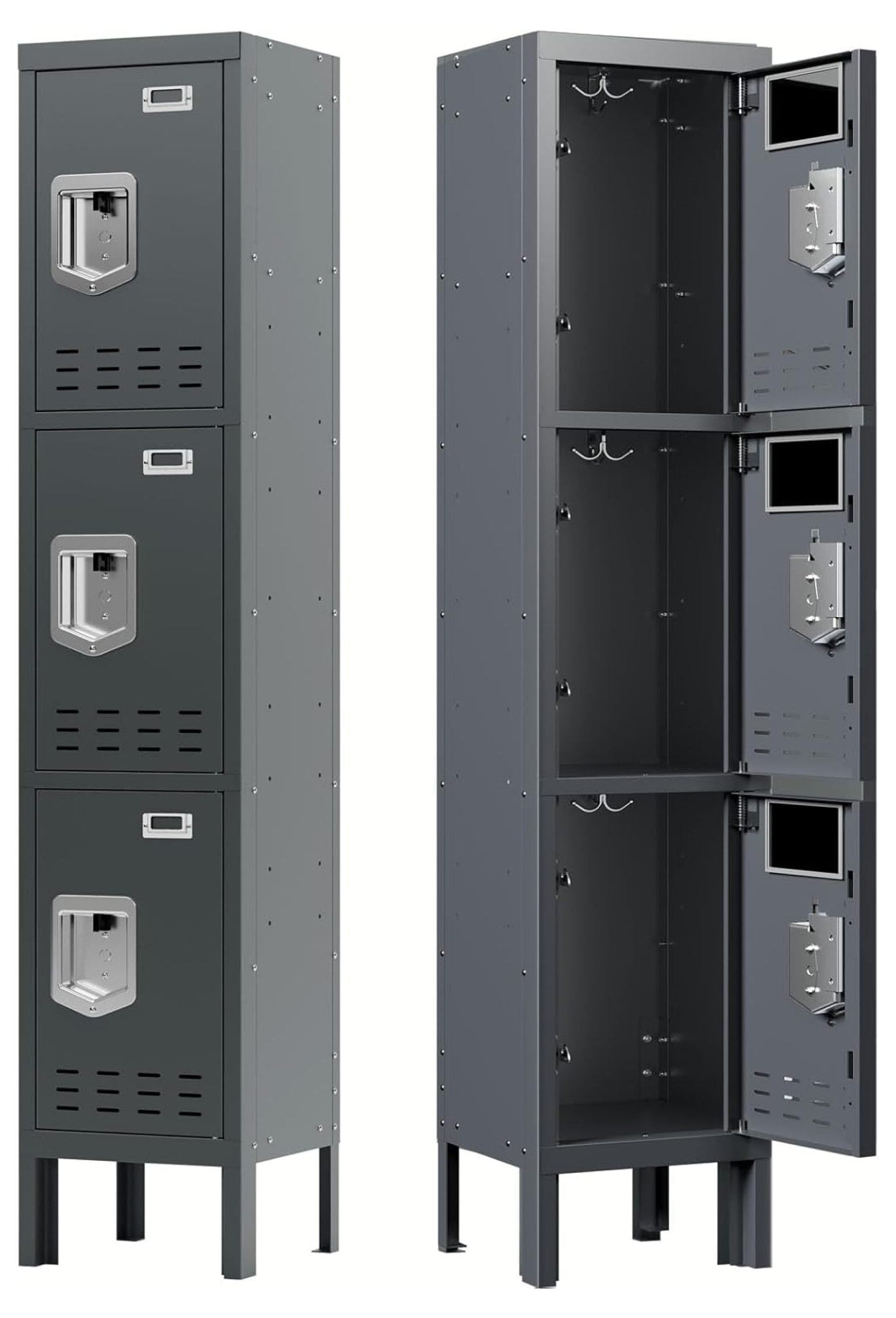 Lockers,Metal Locker, Lockers for Employees,Storage Locker with 3 Doors ...