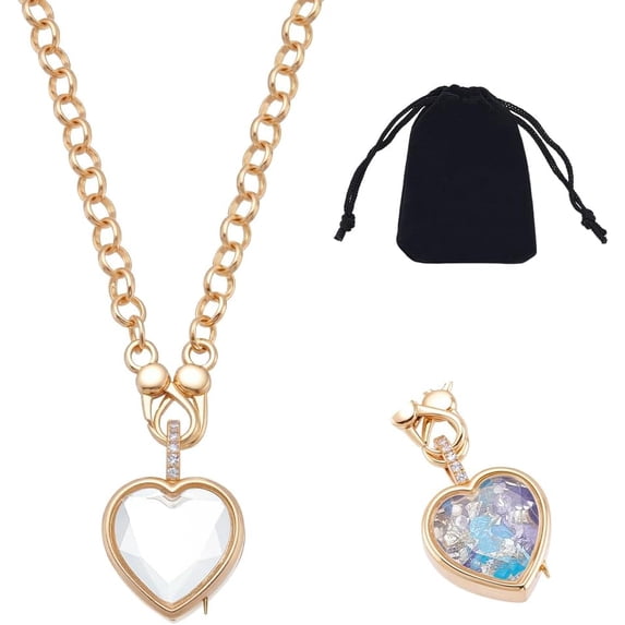 Locket Pendant Necklaces, Memory Locket Charms Brass Floating Memory ...
