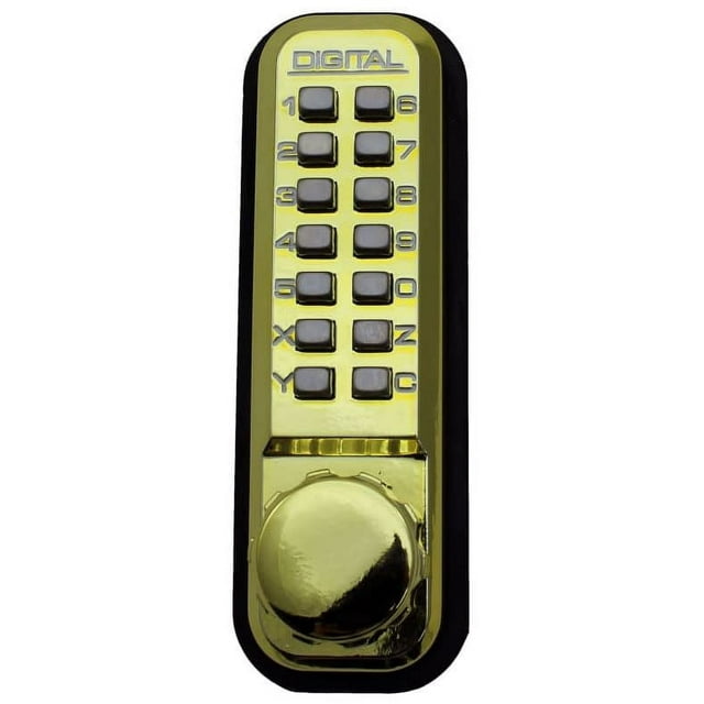 Lockey 2200-BB Mechanical Keyless Surface- Rim Mount Slide Deadbolt ...