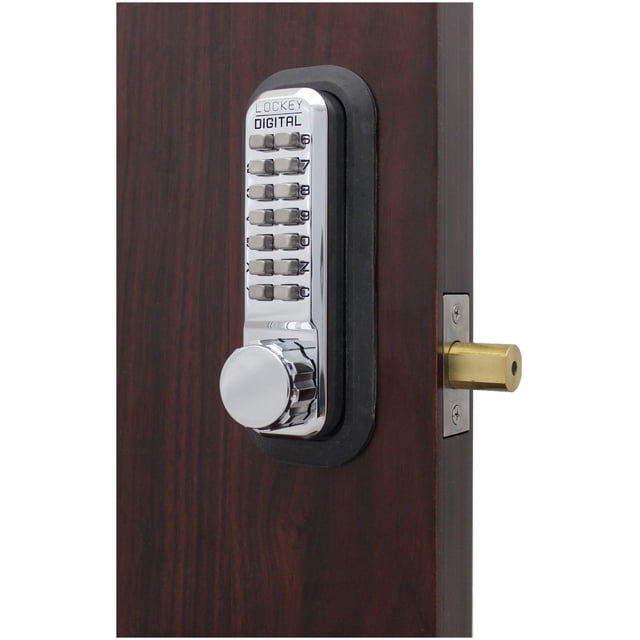 Lockey 2210-BC Mechanical Keyless Deadbolt - Bright Chrome - Walmart ...