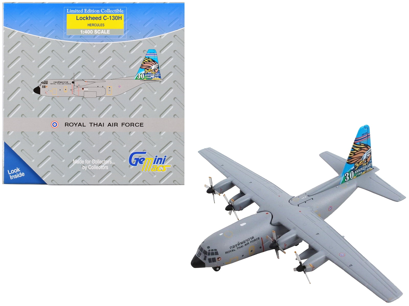 Lockheed C-130H Hercules Transport Aircraft "Royal Thai Air Force (RTAF)-30th Anniversary" Gray ...