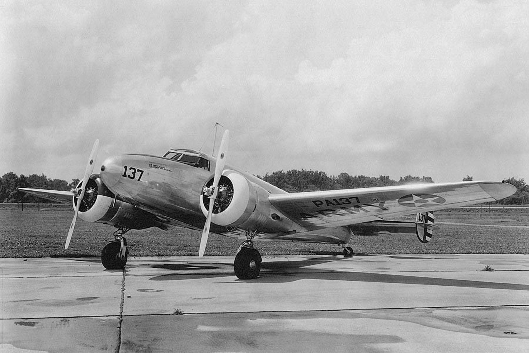 Lockheed C-40 Aircraft WWII Era - 20x30 Inch Glossy Laminated Aviation ...