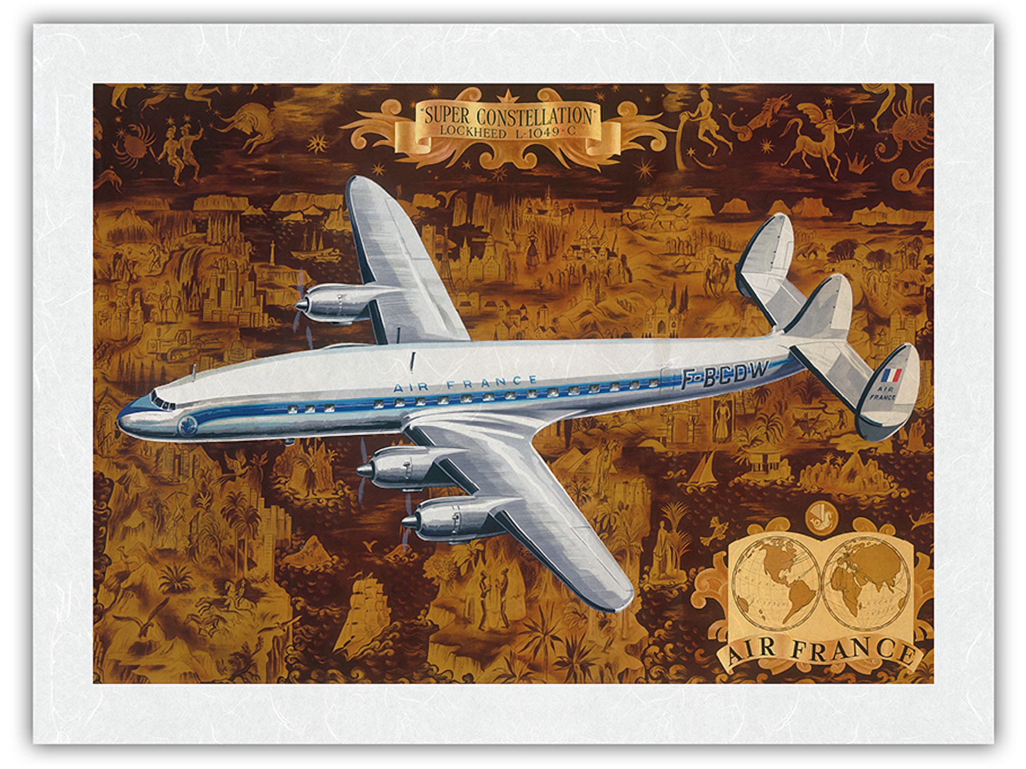Lockheed L-1049 Super Constellation Airliner - France - Vintage Airline ...