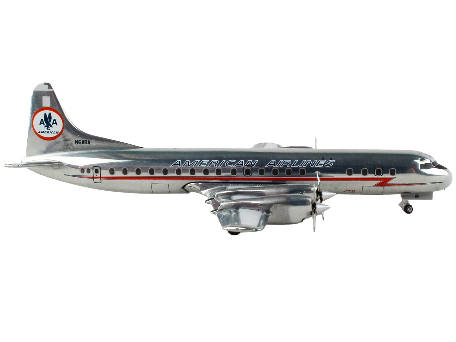 Lockheed L-188 Electra Commercial Aircraft "American Airlines" Silver ...