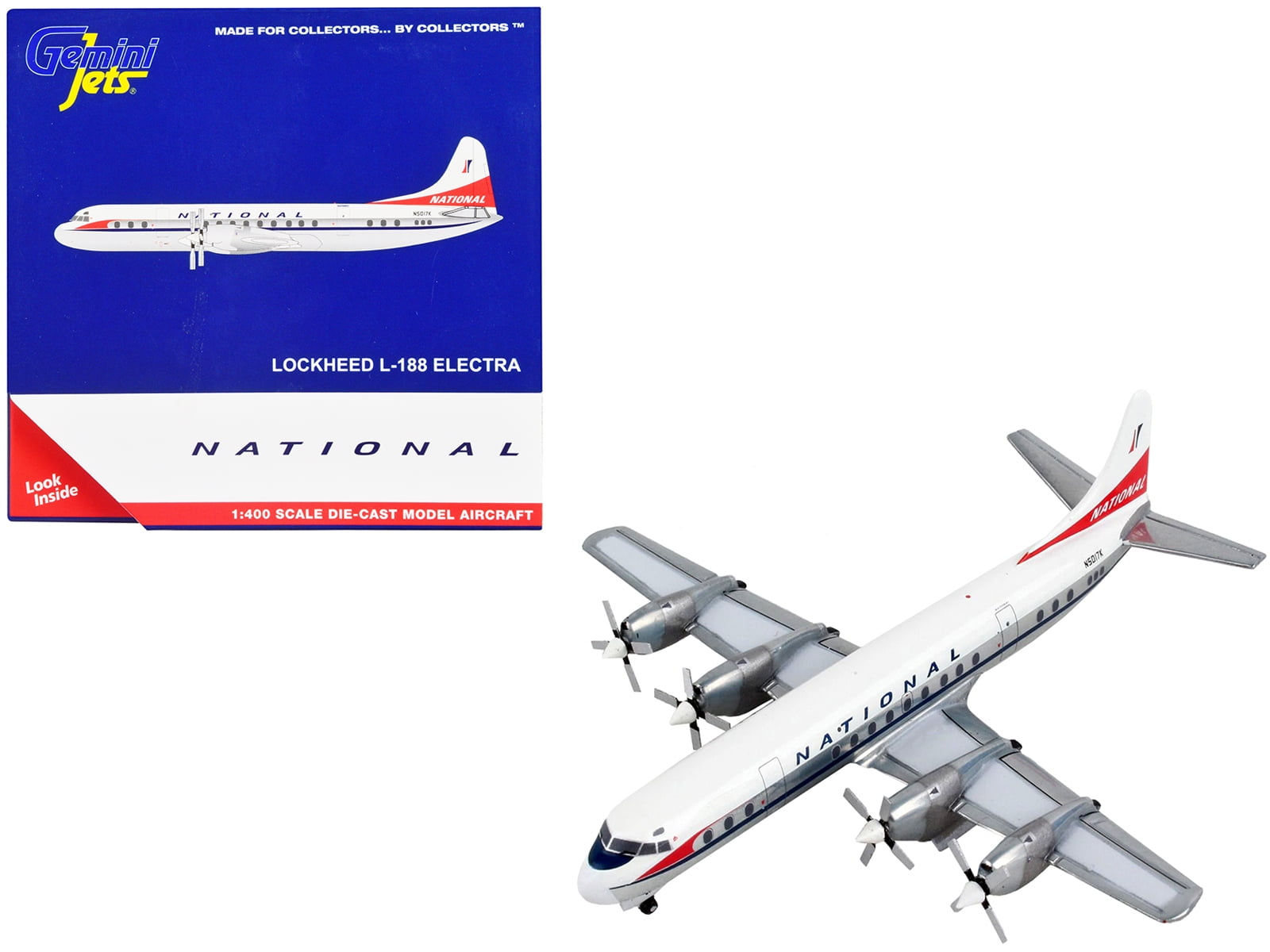 Lockheed L-188 Electra Commercial Aircraft "National Airlines" White ...