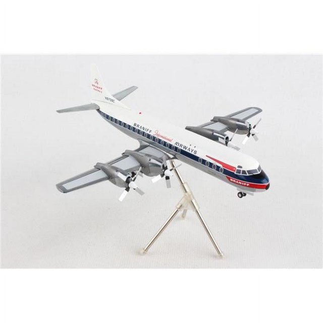 Lockheed L-188 Electra Commercial Aircraft White with Blue Stripes 1/ ...