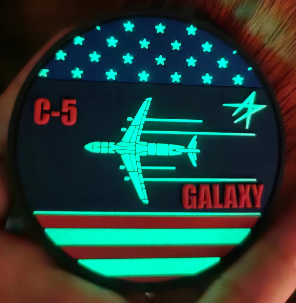 Lockheed Martin® C-5 Galaxy® Flag GITD PVC Patch – With Hook and Loop ...